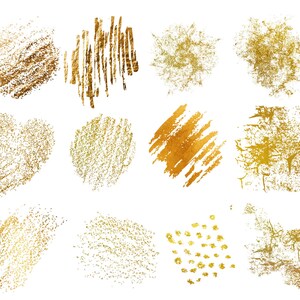 Golden Elements Digital Pack, Instant Download, Gold Design Elements ...