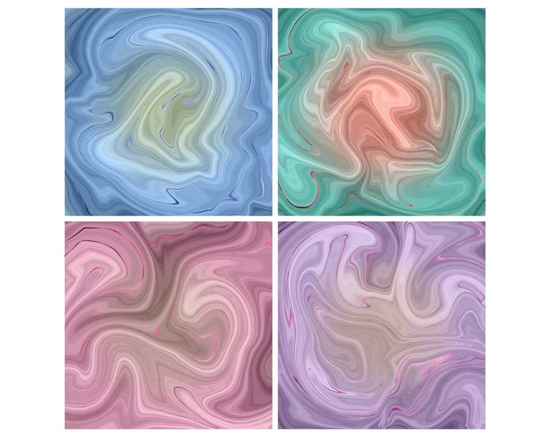 12 Digital Abstract Swirl Papers Abstract Background Ombre | Etsy