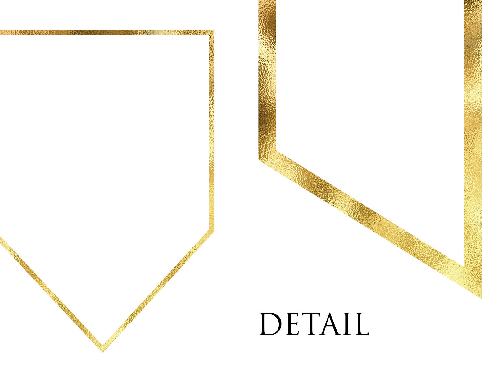 16 PNG Gold Fancy Flag Shapes Digital Pack Instant Download | Etsy