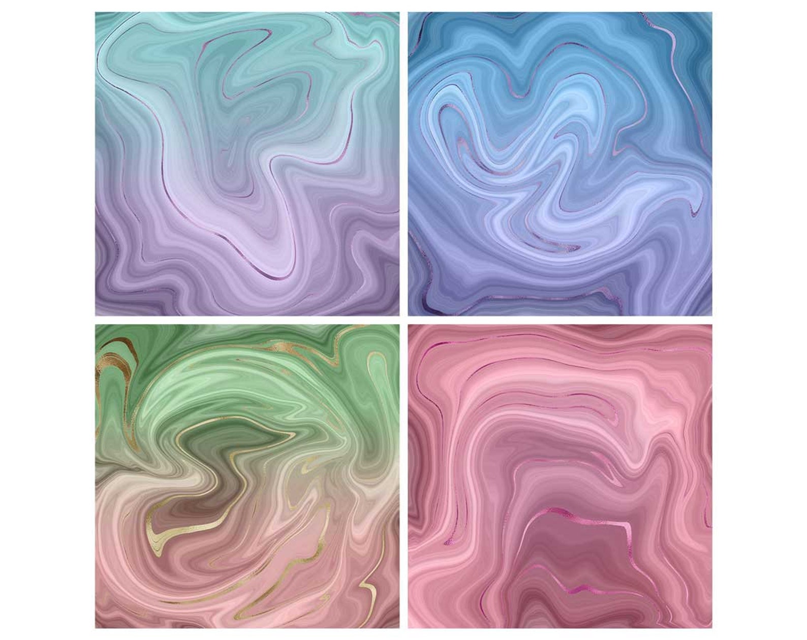 12 Digital Abstract Swirl Papers Abstract Background Ombre | Etsy