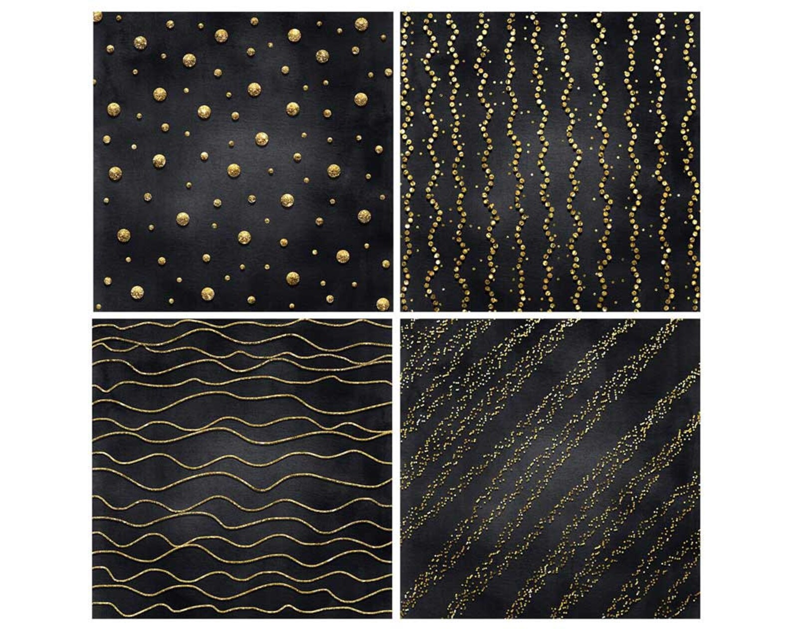 12 Digital Black & Gold Glitter Backgrounds Black and Gold - Etsy