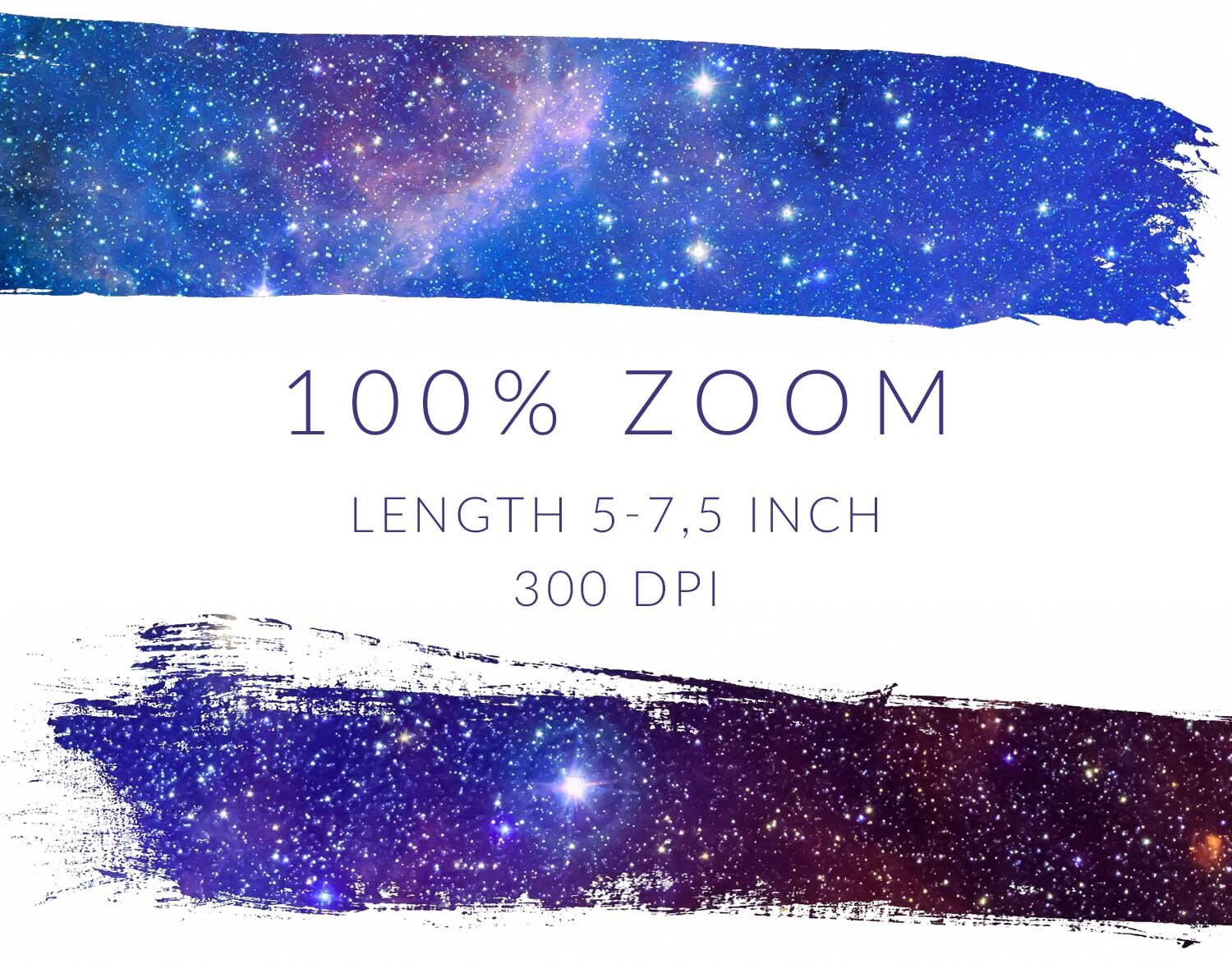 24 Space Brush Strokes PNG Digital Files Instant Download | Etsy