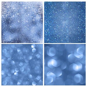 12 Winter Blue Digital Paper, Abstract Background, Digital Textures ...