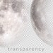 15 PNG Digital White Moon, Instant Download, Design Elements, Moon ...