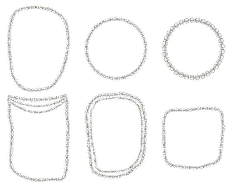 16 Pearl Frames Digital Pack Instant Download Design - Etsy