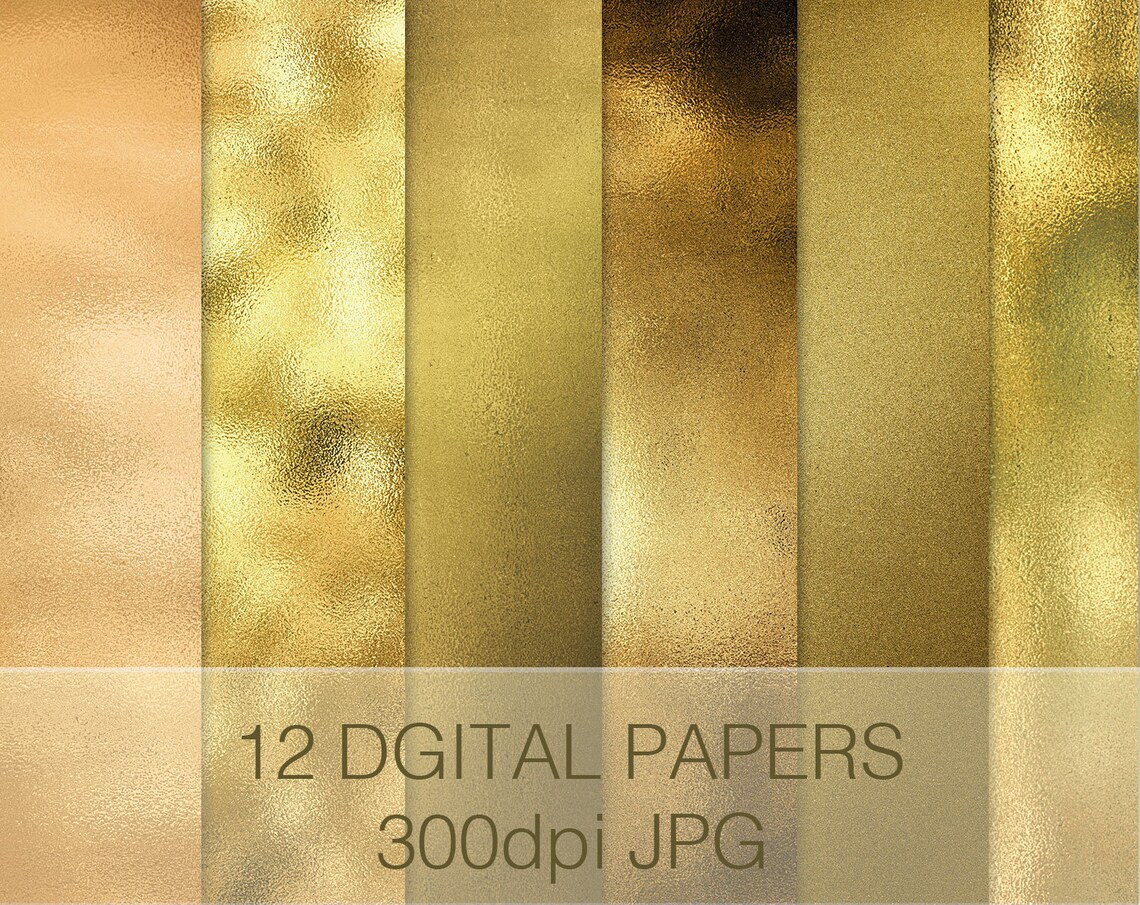 Golden Digital Paper Pack Gold Paper Texture Golden | Etsy