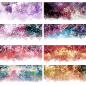16 PNG Space. Galaxy Borders, Digital Pack, Instant Download, Border ...