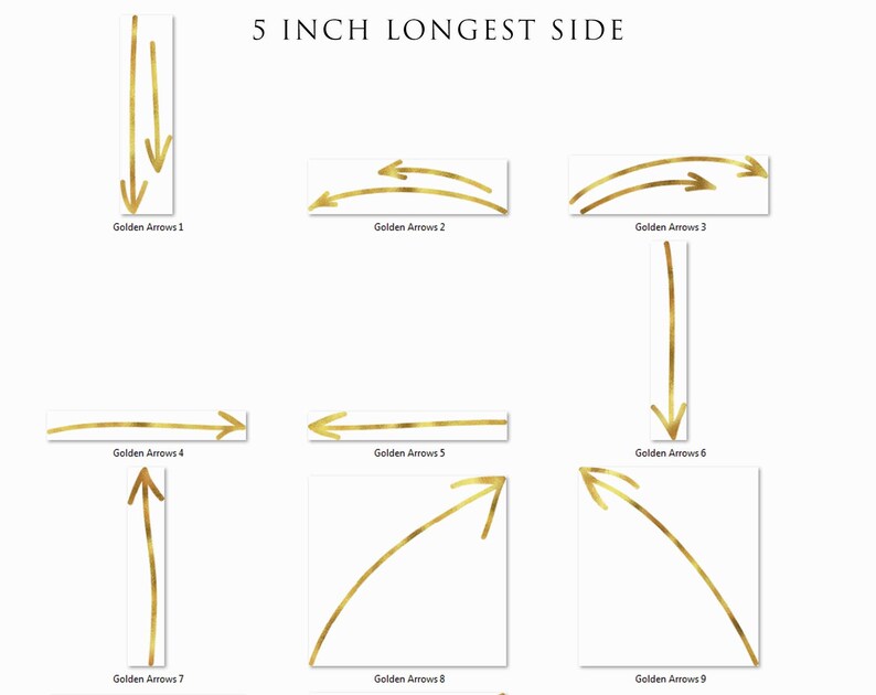 42 PNG Digital Golden Arrows, Clip Art, Simple Curly Arrows, Design ...
