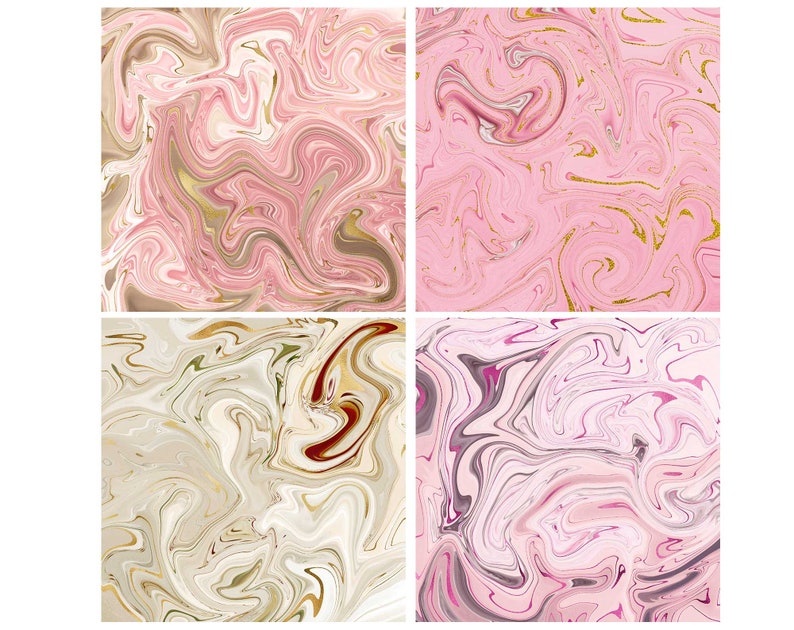 12 Digital Abstract Swirl Papers Abstract Background Pastel | Etsy