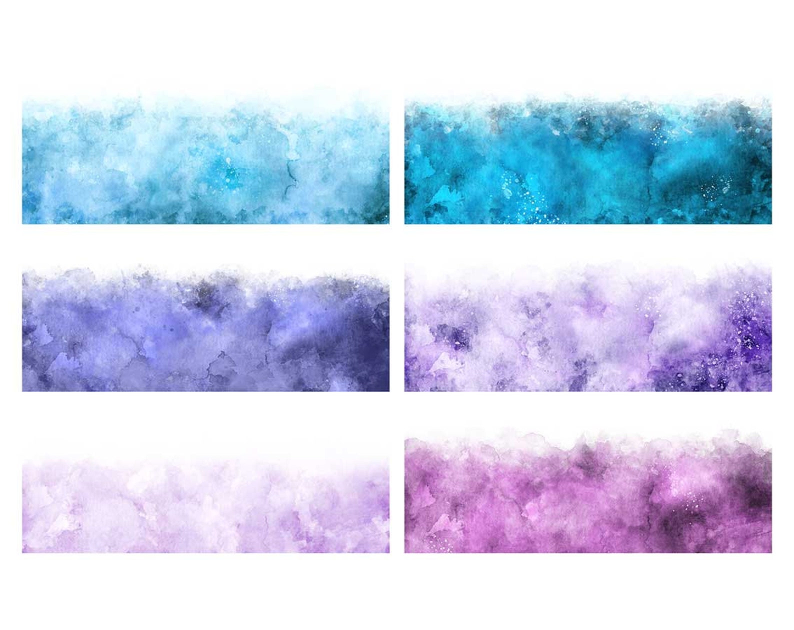14 PNG Watercolor Borders Digital Pack Instant Download - Etsy