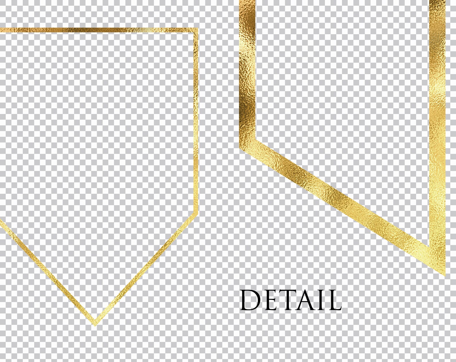 16 PNG Gold Fancy Flag Shapes Digital Pack Instant Download | Etsy