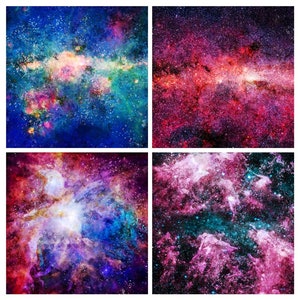 Watercolor Nebula Digital Paper, Space Digital Paper, Nebula ...
