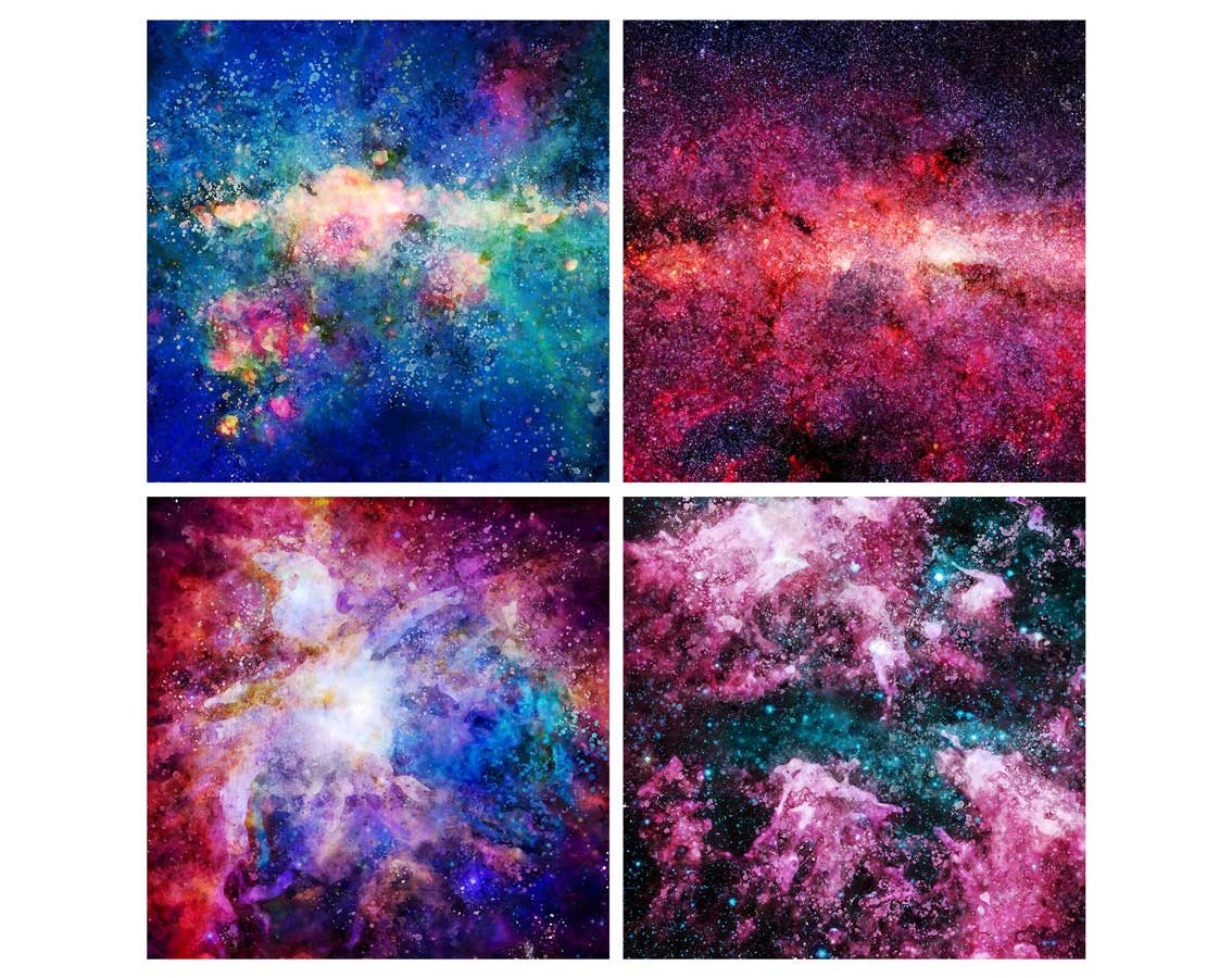 Watercolor Nebula Digital Paper Space Digital Paper Nebula - Etsy