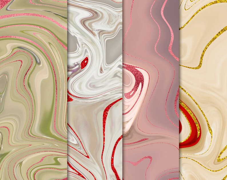 12 Digital Abstract Swirl Papers Abstract Background Pastel | Etsy