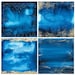 12 Navy Blue Watercolor Digital Papers With Golden Foil Finish, Instant ...