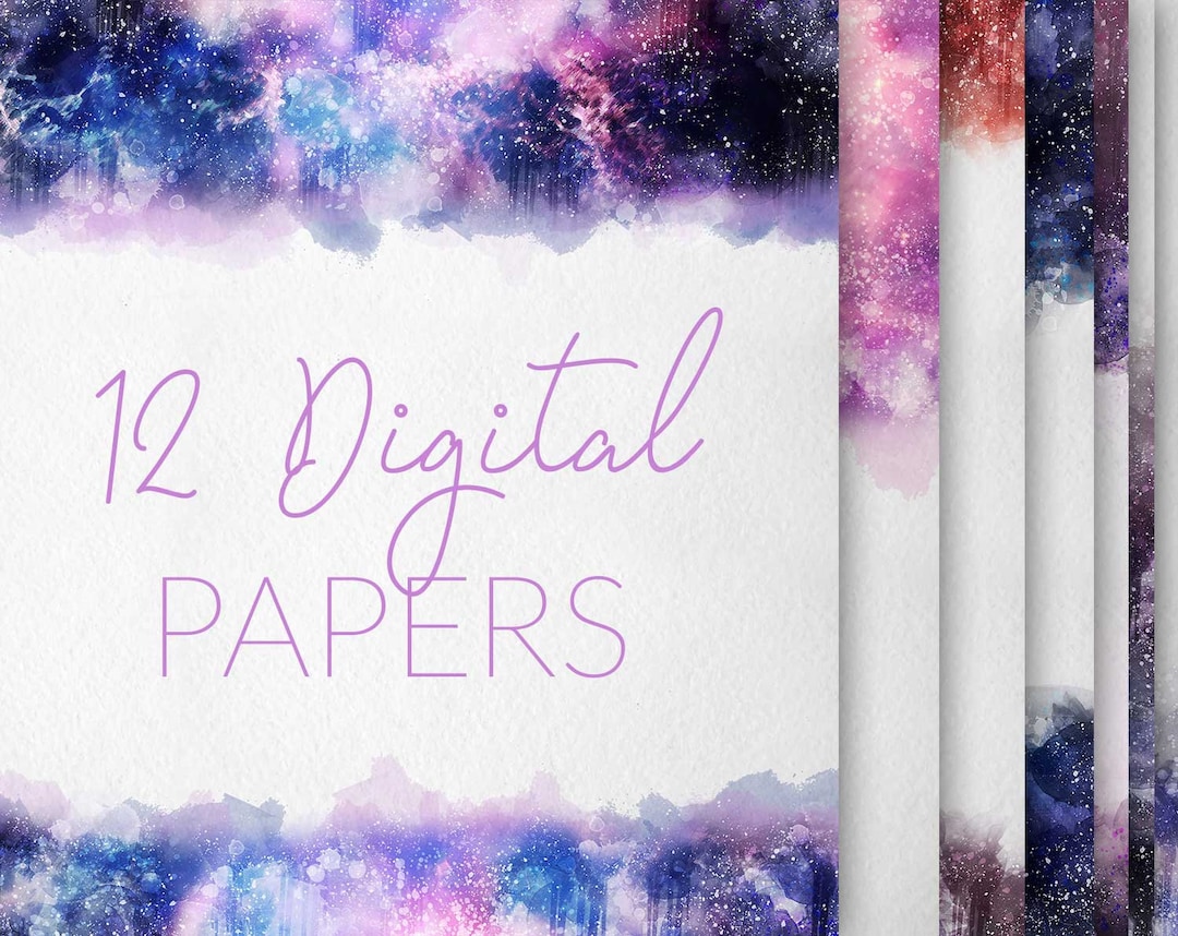 12 Digital Abstract Papers, Digital Paper Pack, Multicolored ...