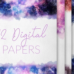 12 Digital Abstract Papers, Digital Paper Pack, Multicolored ...