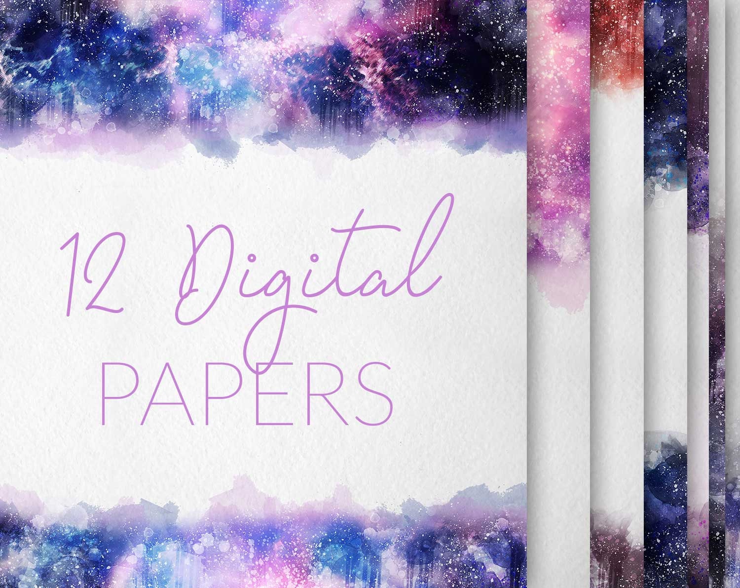 12 Digital Abstract Papers Digital paper pack Multicolored | Etsy