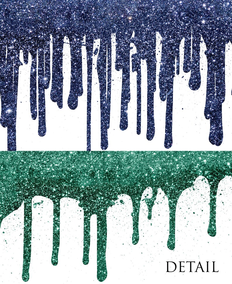 PNG Instant Download Color Glitter Drips Drippy Borders - Etsy