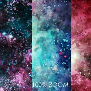 Watercolor Nebula Digital Paper, Space Digital Paper, Nebula ...