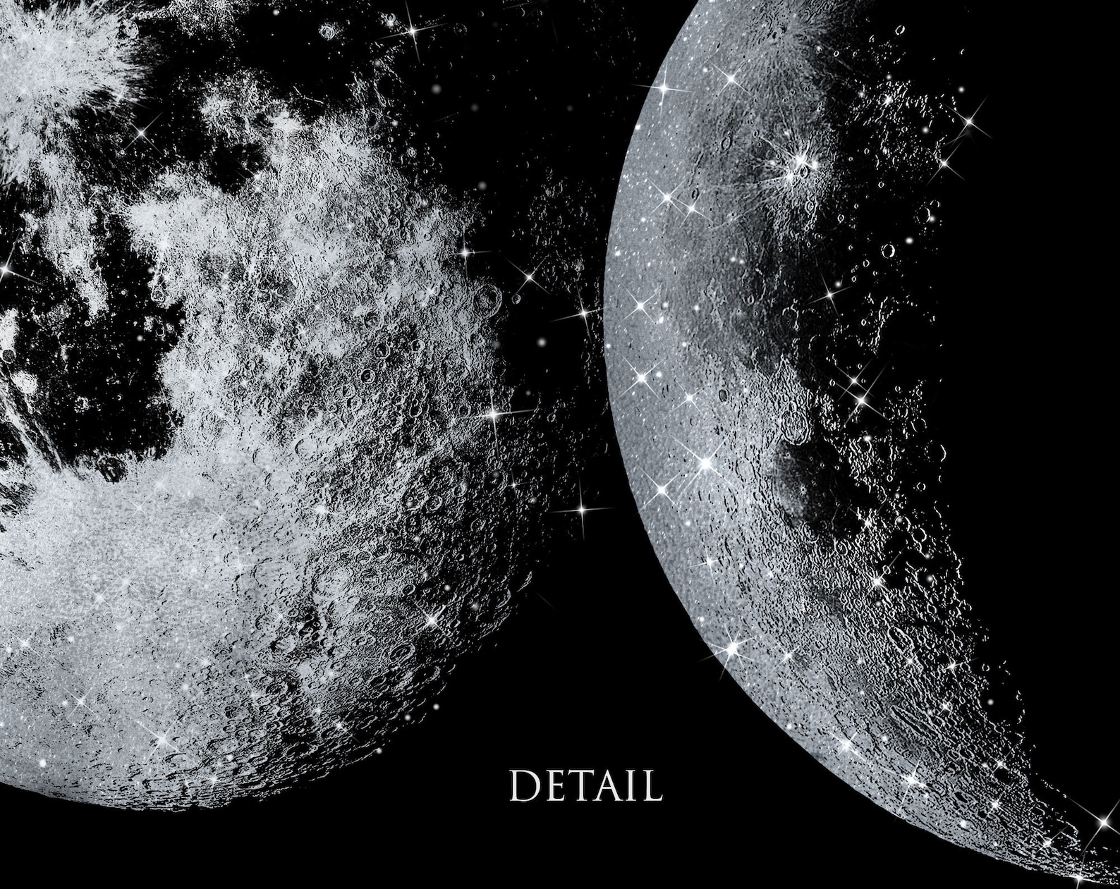 Silver Moon Clipart , Instant Download, Design Elements, Moon Phases ...