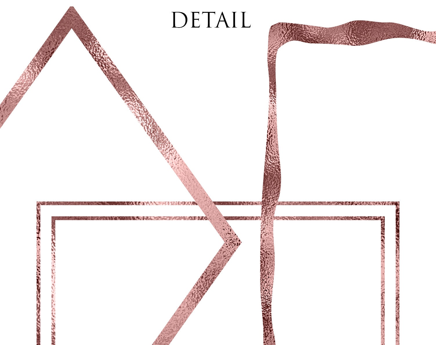 10x3 Pcs Digital Rose Gold Frames Digital Pack Instant - Etsy