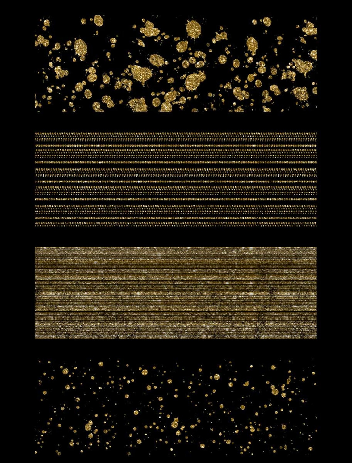 16 Gold Abstract Borders Border Overlays Digital Files | Etsy