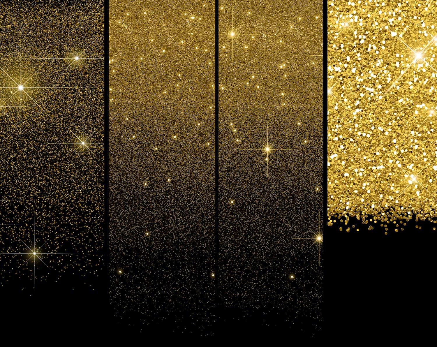 16 Gold dust and Glitter borders Overlay Digital pack | Etsy