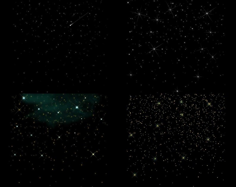 14 Stars Overlays With Transparent Background, Digital Pack, Instant ...