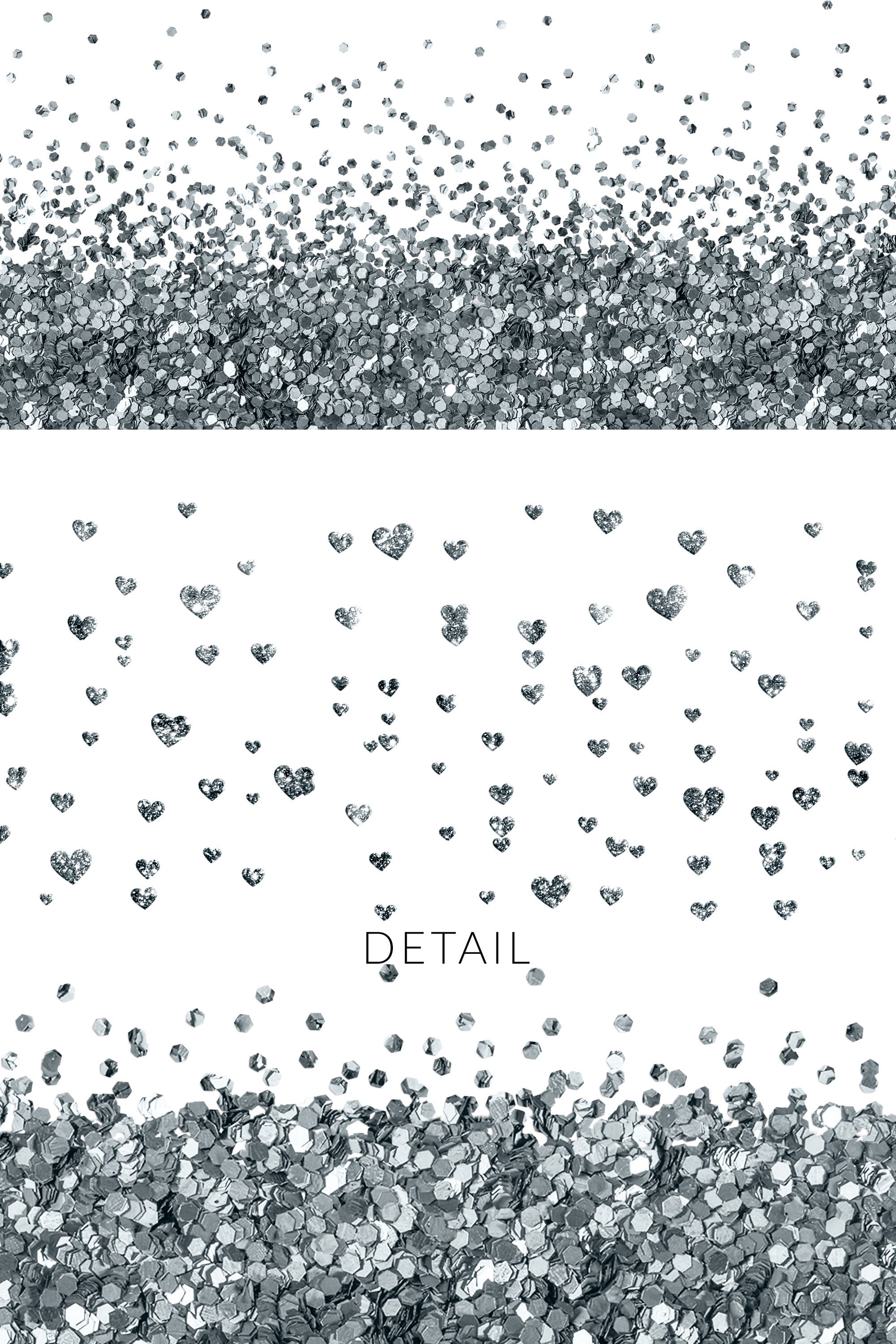 16 Silver Glitter Borders Border Overlays Digital Files - Etsy