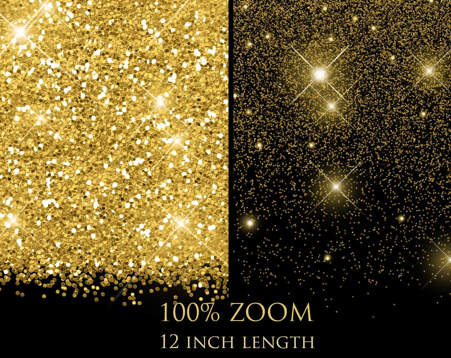 16 Gold Dust and Glitter Borders Overlay Digital Pack | Etsy UK