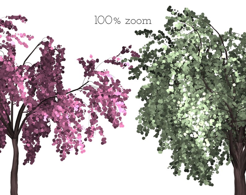 26 PNG Digital Trees Clip Art Collection With Transparent | Etsy