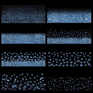 16 Blue Glitter Borders, Border Overlays, Digital Files, Instant ...