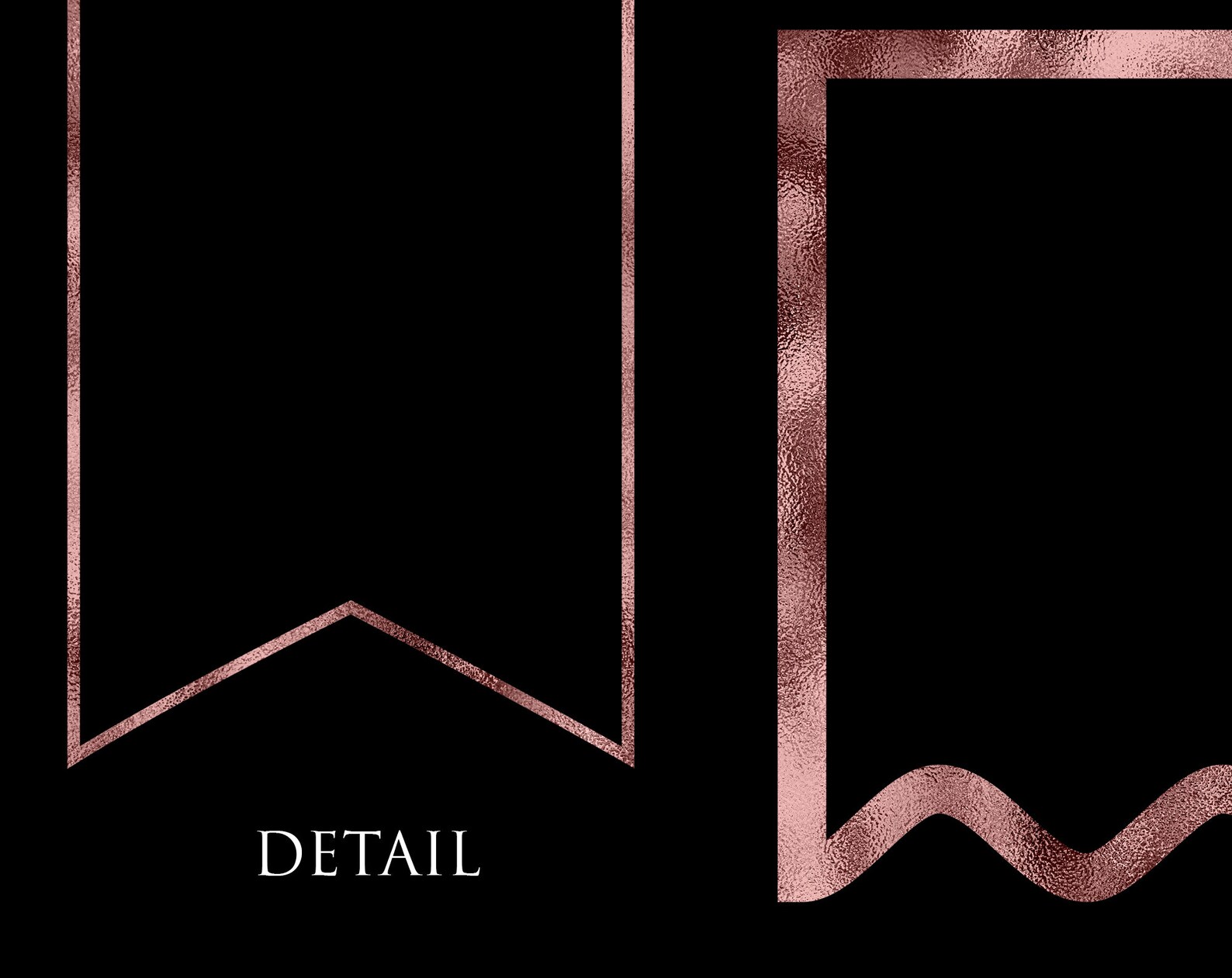 16 PNG Rose Gold Fancy Flag Shapes Digital Pack Instant | Etsy