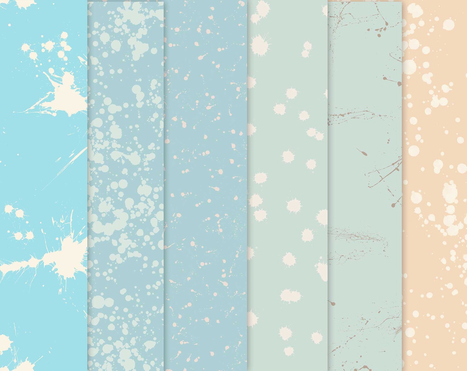 12 Pastel Seamless Digital Papers Paint Splatters | Etsy