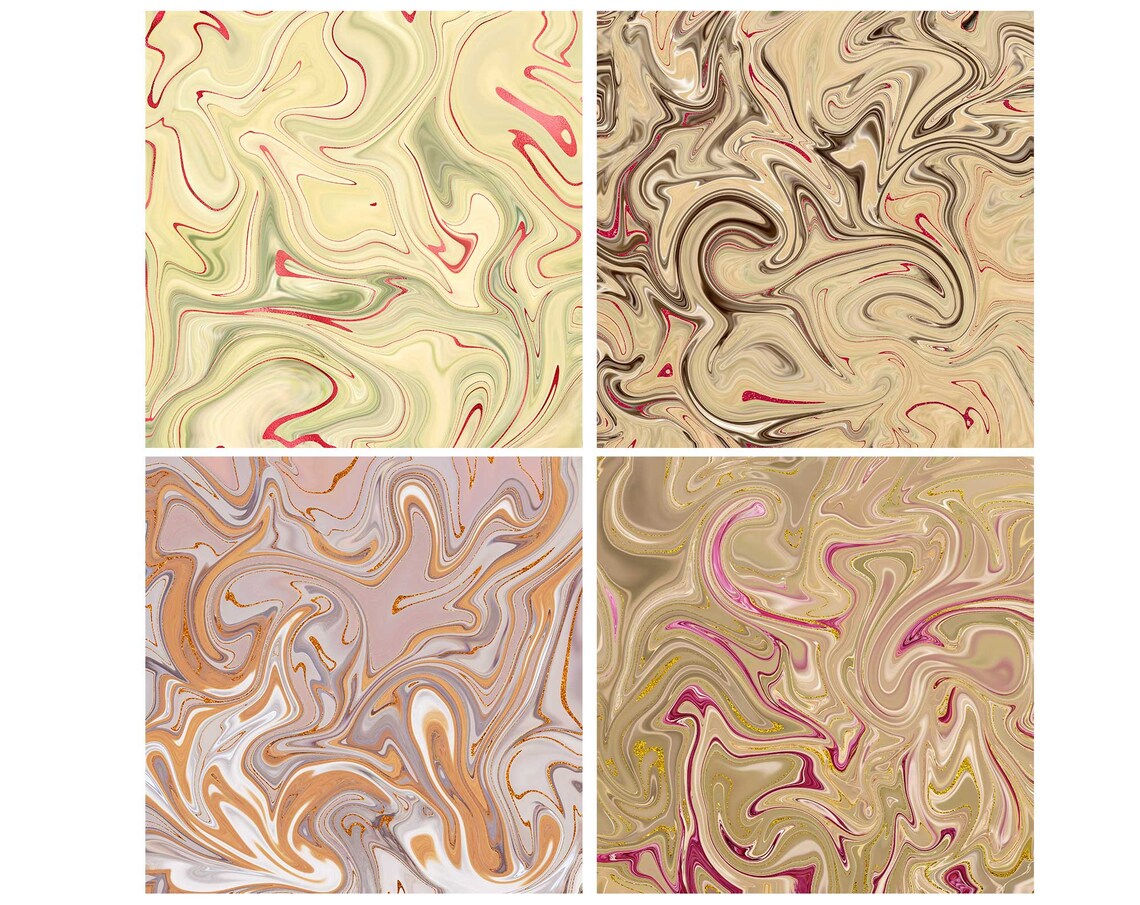 12 Digital Abstract Swirl Papers Abstract Background Pastel | Etsy