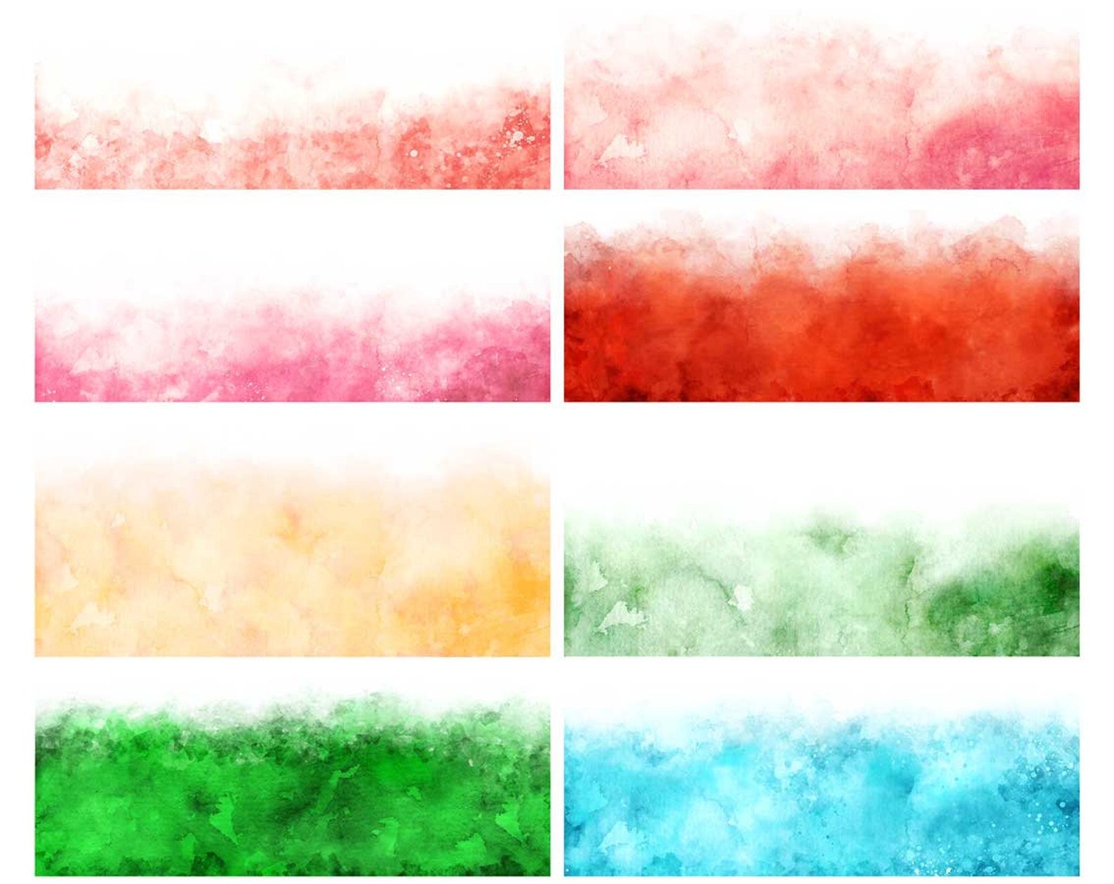 14 PNG Watercolor Borders Digital Pack Instant Download - Etsy