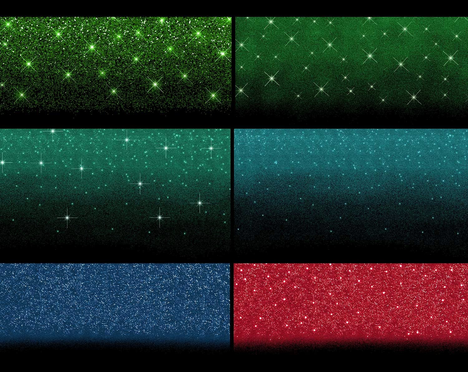 16 Color Glitter borders Overlay Digital pack Instant | Etsy