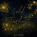 16 PNG Digital Gold Stardust, Instant Download, Design Elements, Clip ...