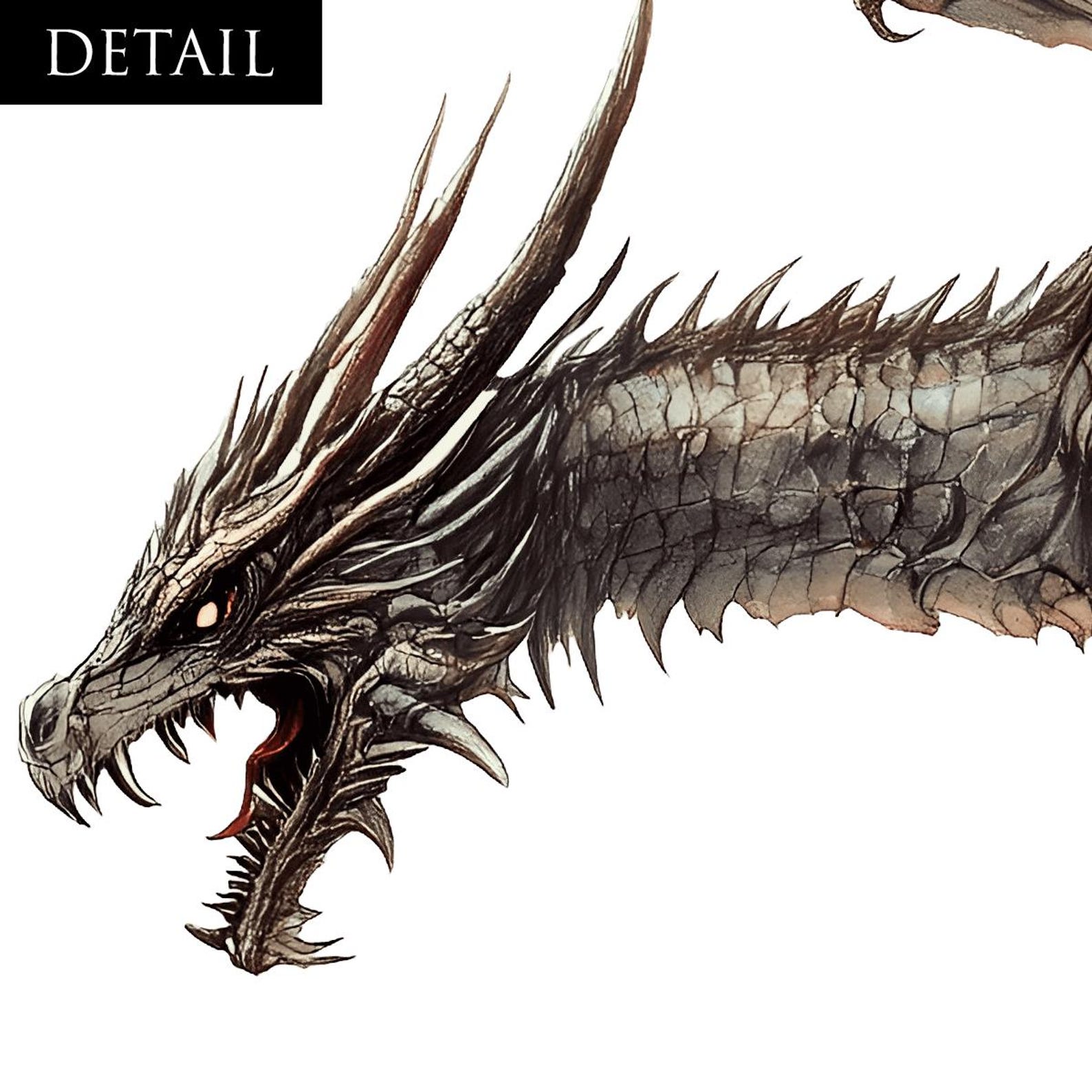 Scary Flying Dragons Clipart: Fantasy Dragons, PNG Images, Mythical ...