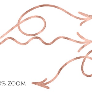 42 PNG Digital Rose Gold Arrows, Clip Art, Simple Curly Arrows, Design ...