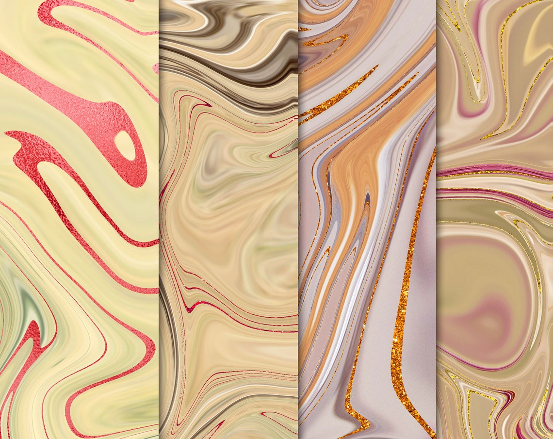 12 Digital Abstract Swirl Papers Abstract Background Pastel | Etsy
