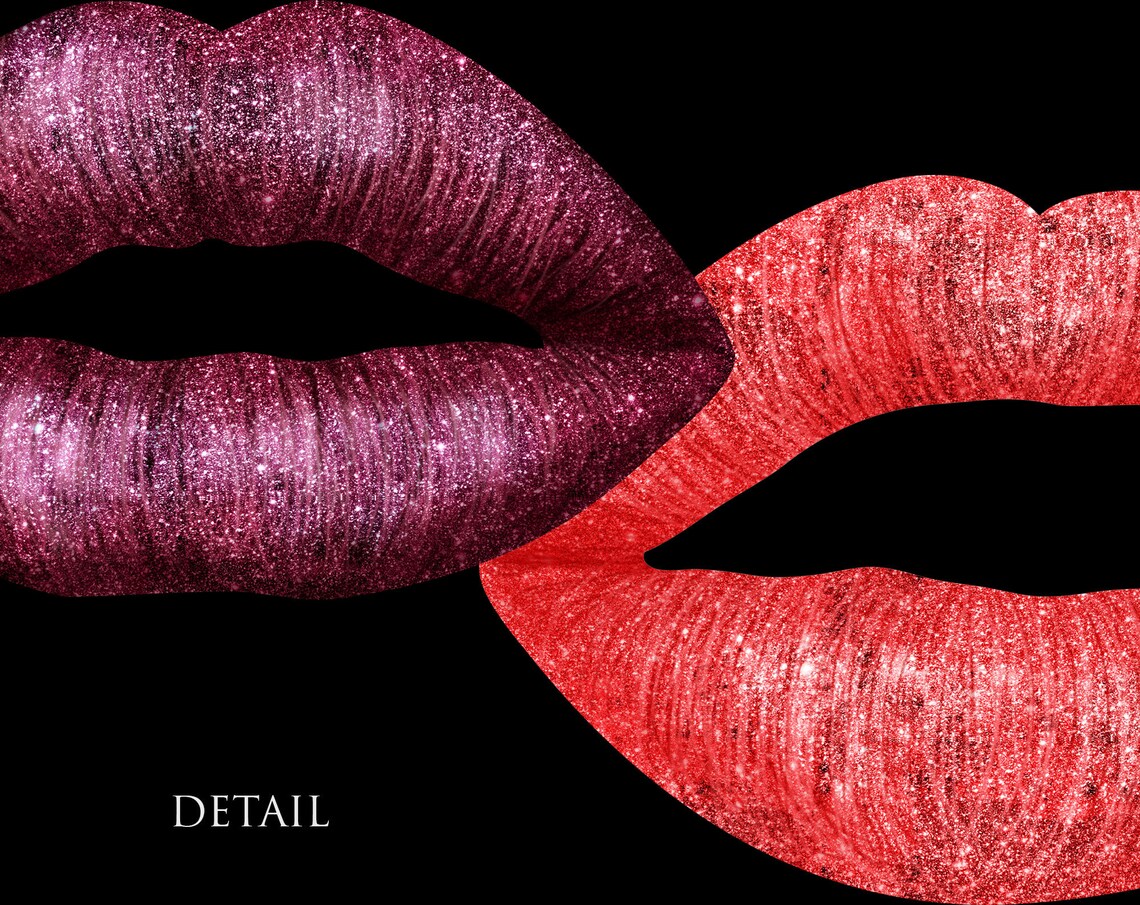 15 PNG Glitter Lips Clipart Handdrawn Lips Instant Download - Etsy