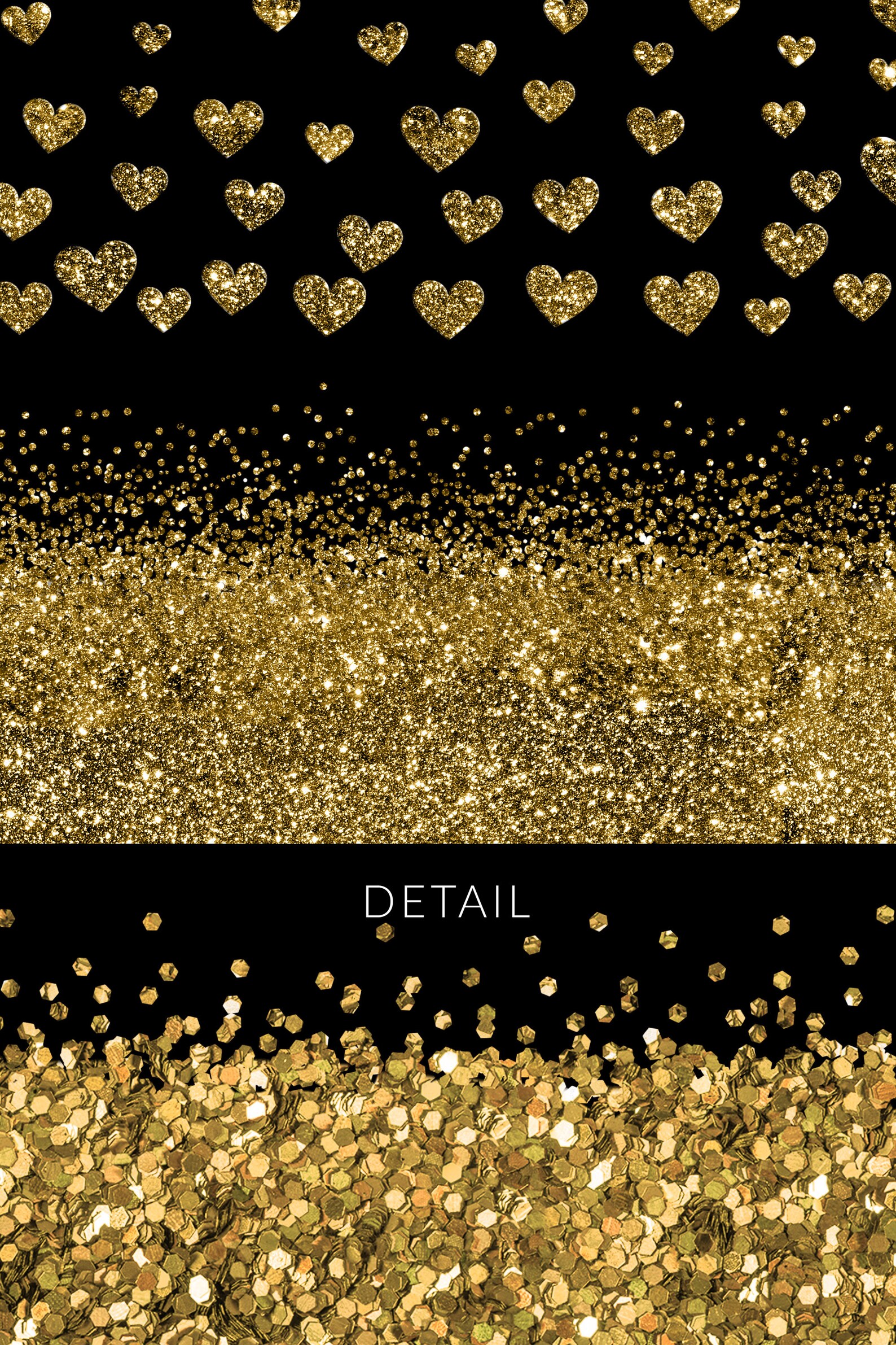 16 Gold Glitter Borders, Border Overlays, Digital Files, Instant ...