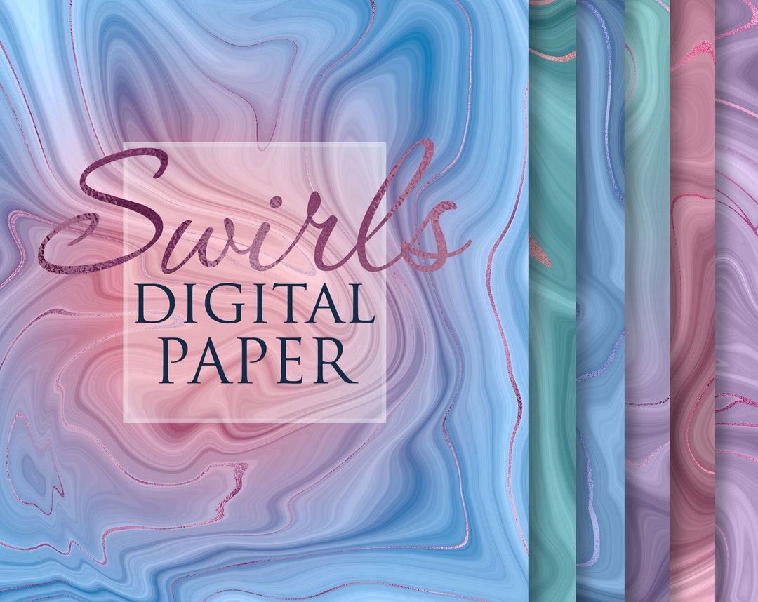12 Digital Abstract Swirl Papers, Abstract Background, Ombre Textures ...
