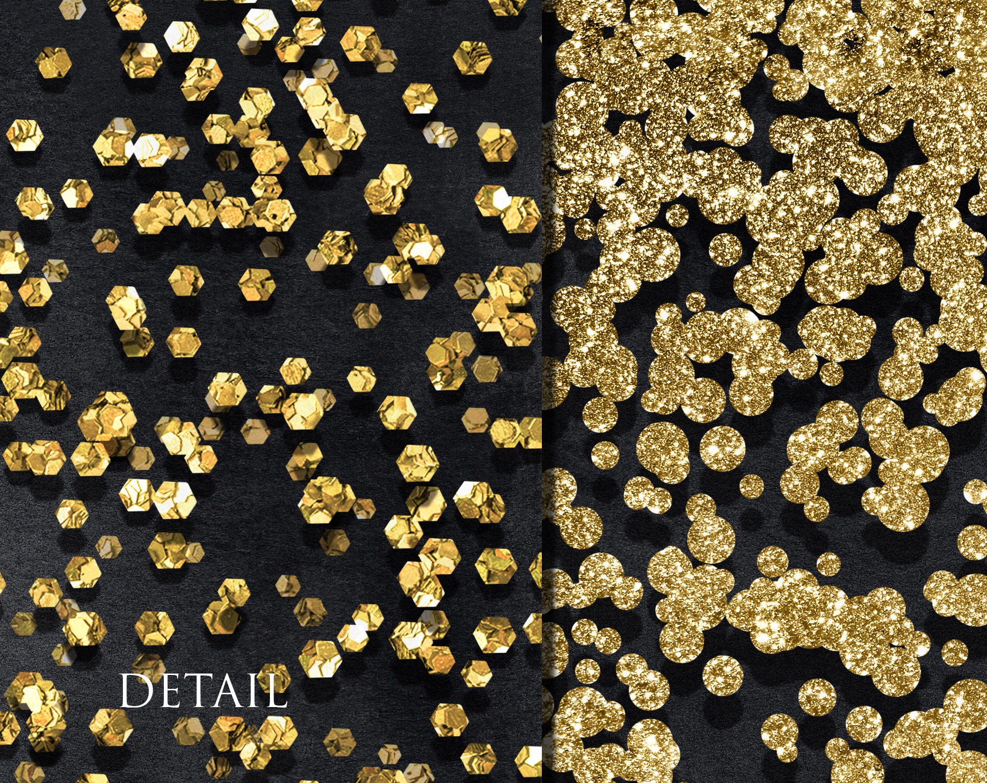 12 Digital Black & Gold Glitter Backgrounds Black and Gold - Etsy
