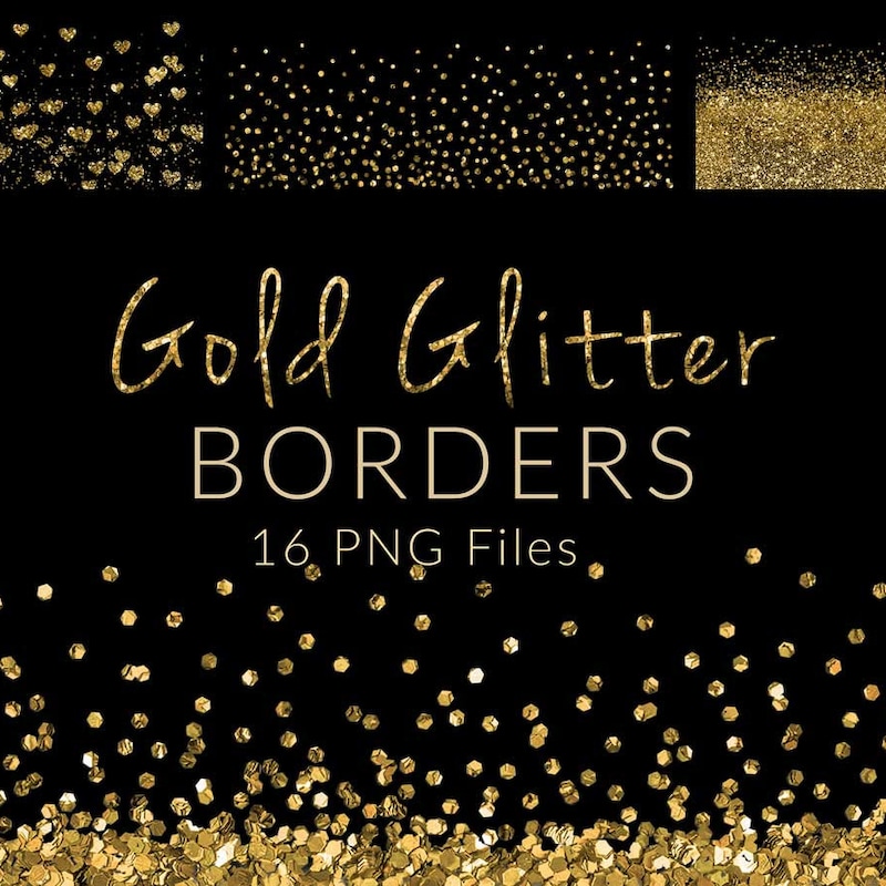 Gold Border Clipart - Etsy