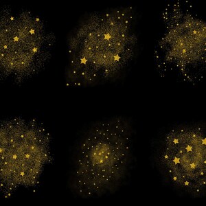 16 PNG Digital Gold Stardust, Instant Download, Design Elements, Clip ...