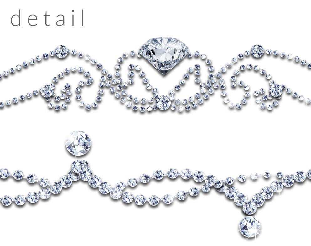 16 PNG Diamond Text Dividers Clipart Gemstone Design - Etsy