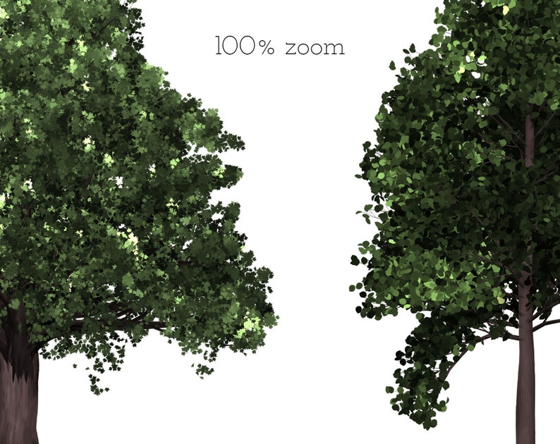 26 PNG Digital Trees Clip Art Collection With Transparent | Etsy